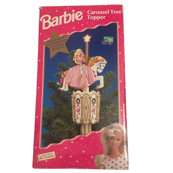 Barbie | Holiday | Vintage Barbie Carousel Christmas Tree Topper 997 Mr Christmas Rare | Poshmark